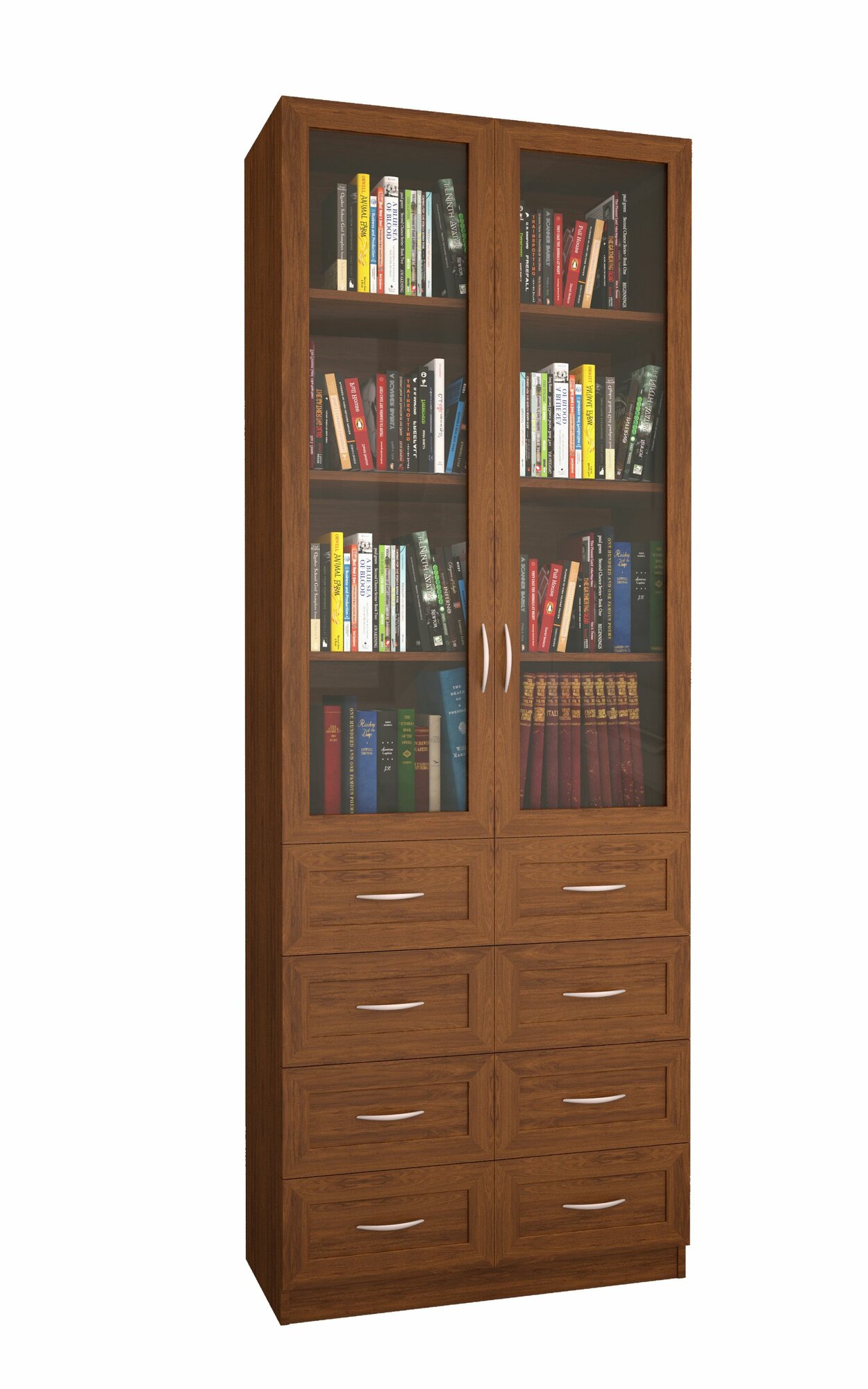Книжный шкаф "Библиограф 2.6" 80х200х40, орех экко