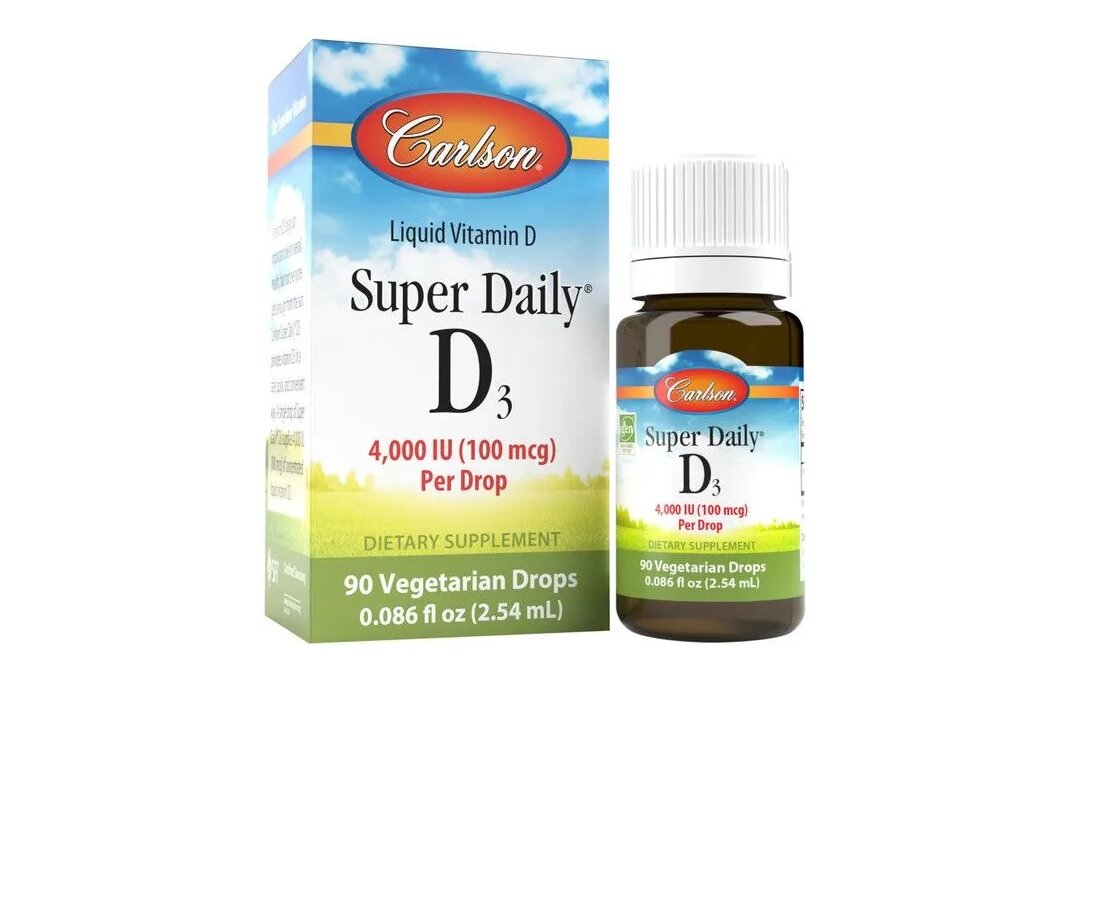 Carlson, Super Daily D3, 4000 МЕ 100 мкг, 2,54 мл (90 капель)