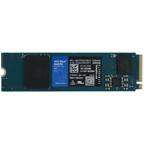 Твердотельный накопитель Western Digital WD Blue SN570 NVMe 500 ГБ M.2 WDS500G3B0C