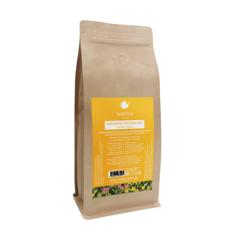 Чай Niktea Krasnaya Polyana(Краснополянский сбор) зеленый, 200г ЧН515 1758365 TNIKTE-GP0012