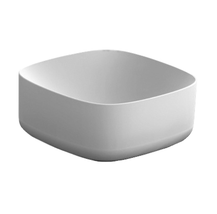 Раковина Scarabeo Moon 5501 Накладная, Квадратная, 42x42 см, белая