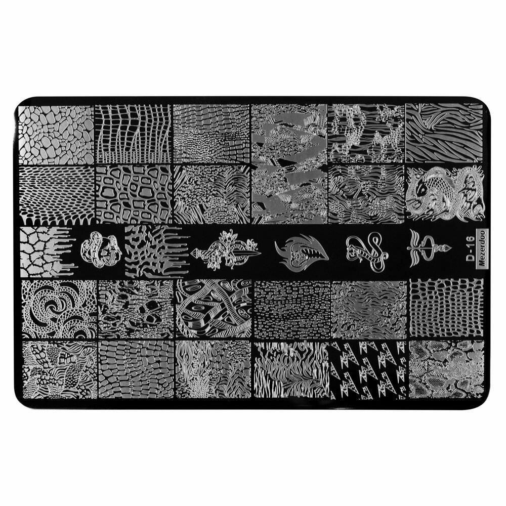 Трафарет для стемпинга металлический, 9,5x14,5см IRISK NEW (029 Mezerdoo D-16)
