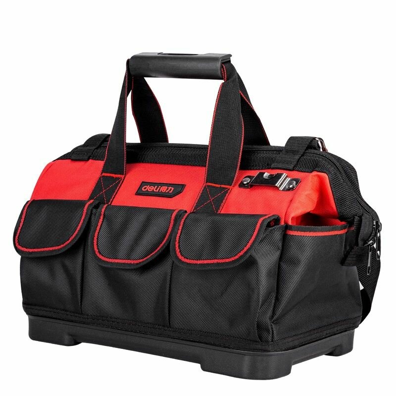 Сумка для инструментов с жестким пластиковым дном DELI DL430316 390x200x280 мм, 16 карманов, плечевой ремень, ткань Оксфорд 1680d, материал eva 111105