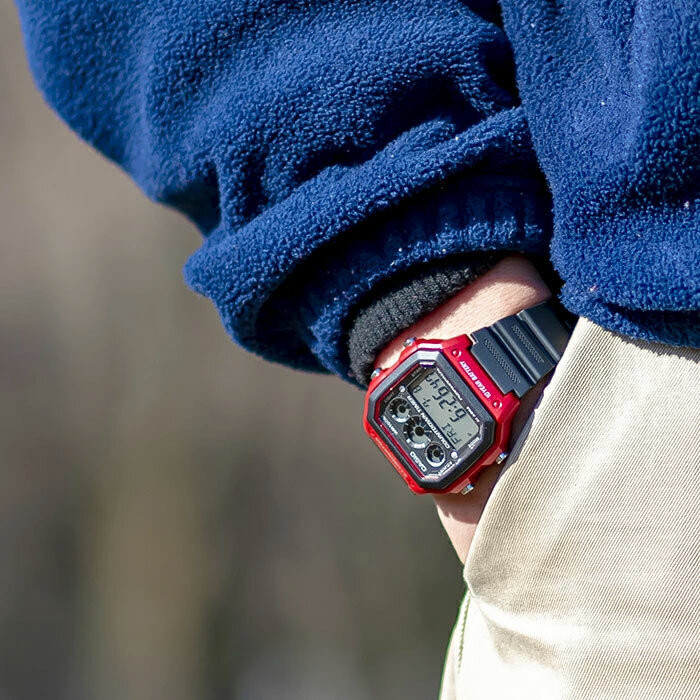 Наручные часы CASIO Collection, черный, красный — фото 1