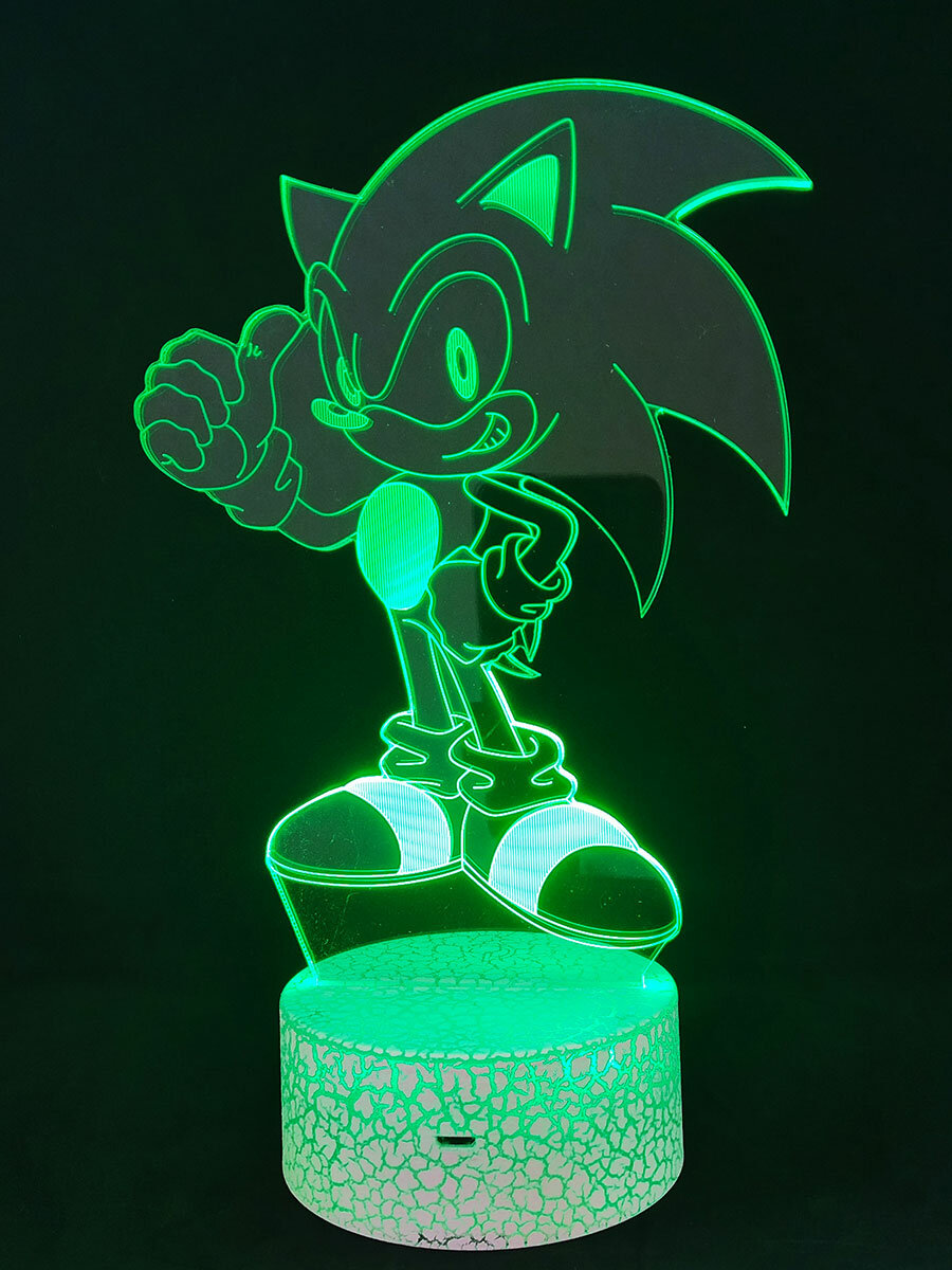Детский 3D ночник Sonic — фото 1