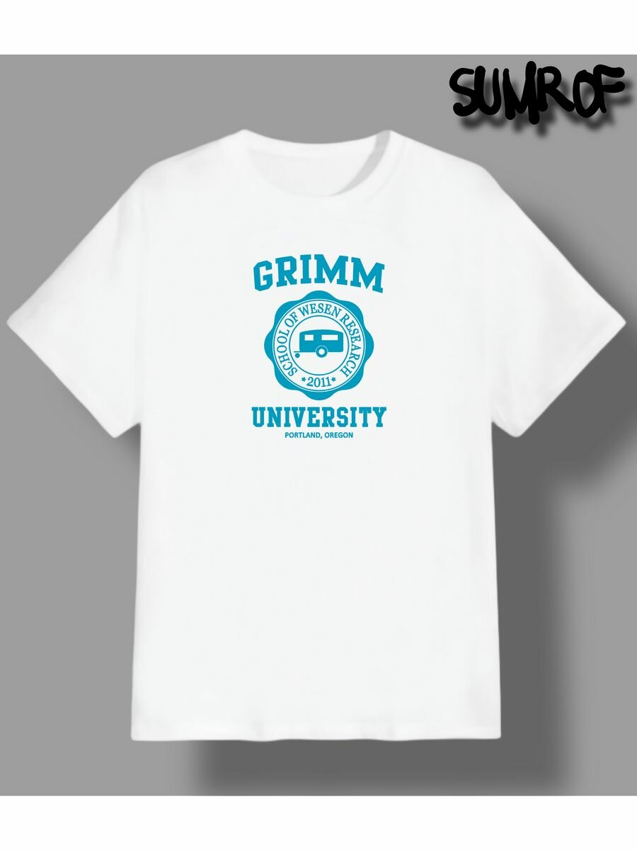 Футболка Zerosell с надписью grimm гримм сериал