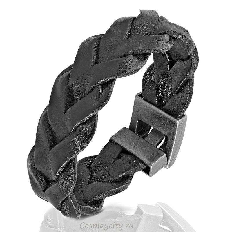 Жесткий браслет, кожа