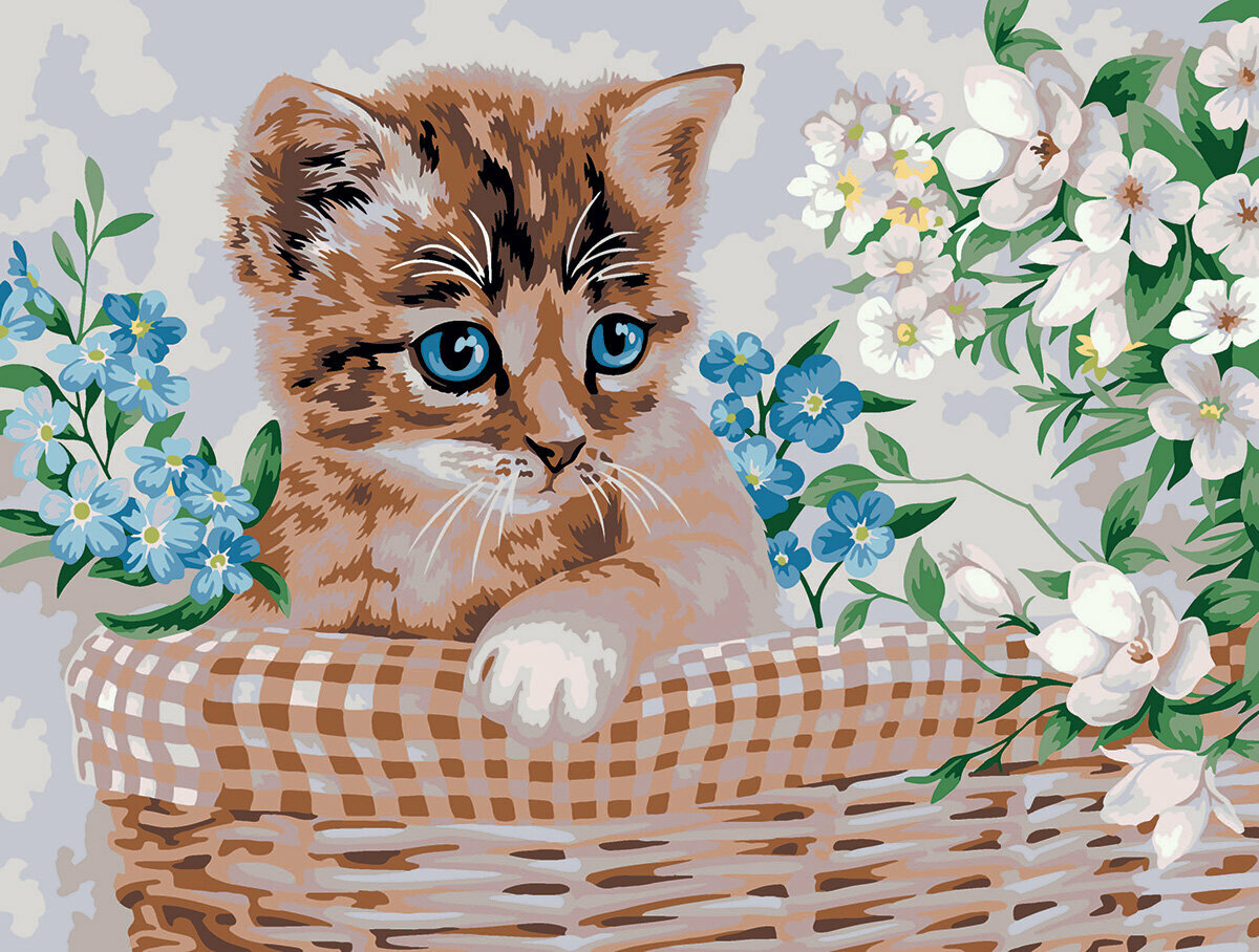 Фрея PNB/PM-194-TS24 Набор для раскрашивания по номерам 40 х 30 см Пушистый малыш