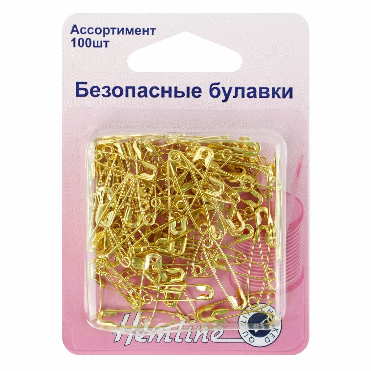 Булавки английские, 2 размера, 100 шт