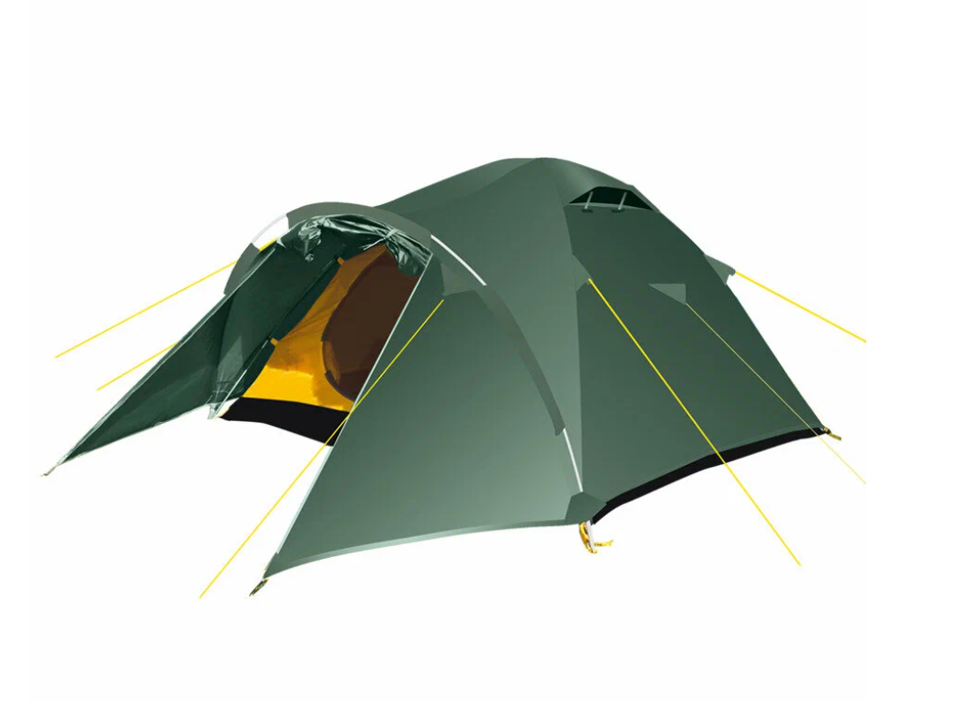 Палатка трекинговая двухместная Btrace Challenge 2, зеленый