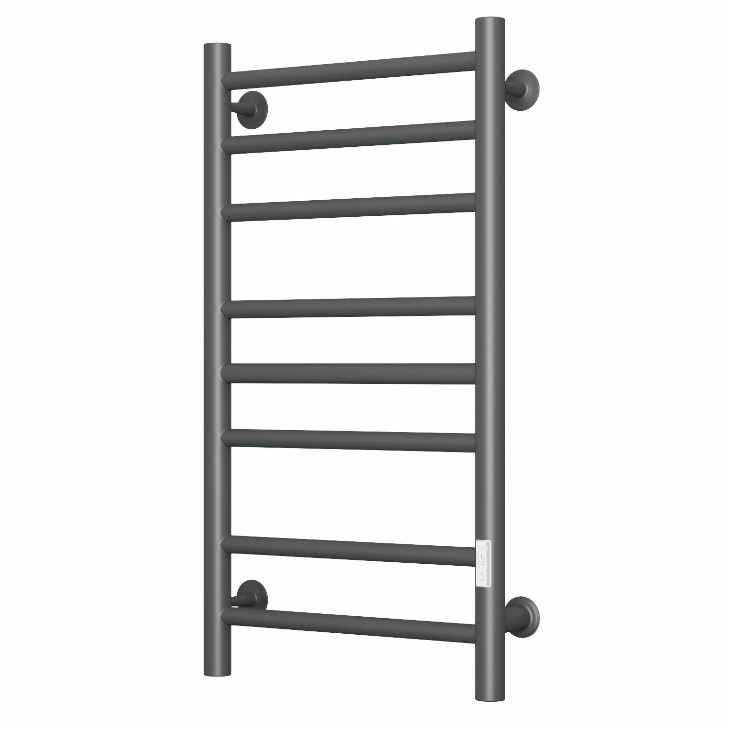 Полотенцесушитель электрический Маргроид В10 Gun Grey 40х80, темно-серый металлик с таймером справа