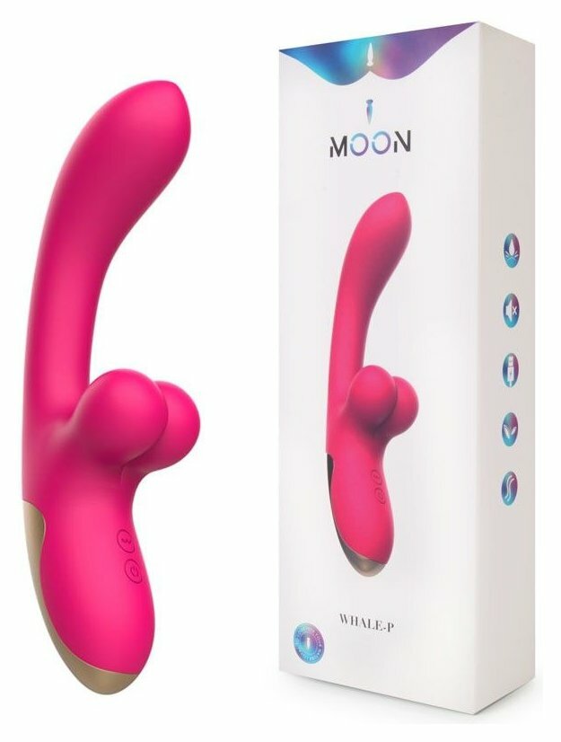 Розовый изогнутый вибратор-кролик 21,2 см I