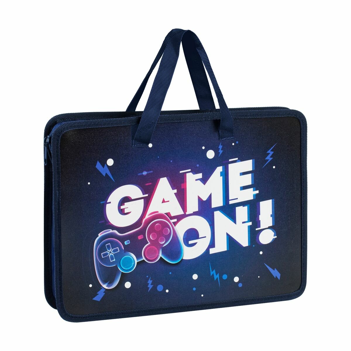 Папка на молнии с ручками Game on А4 245х340х45мм ArtSpace