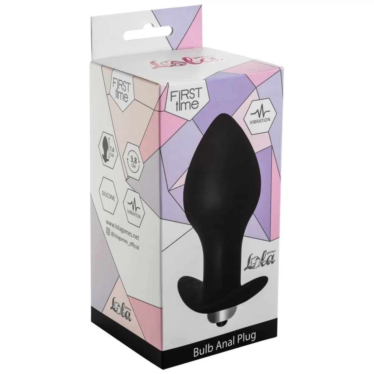 Анальная силиконовая пробка с вибрацией Bulb Anal Plug (7 режимов)