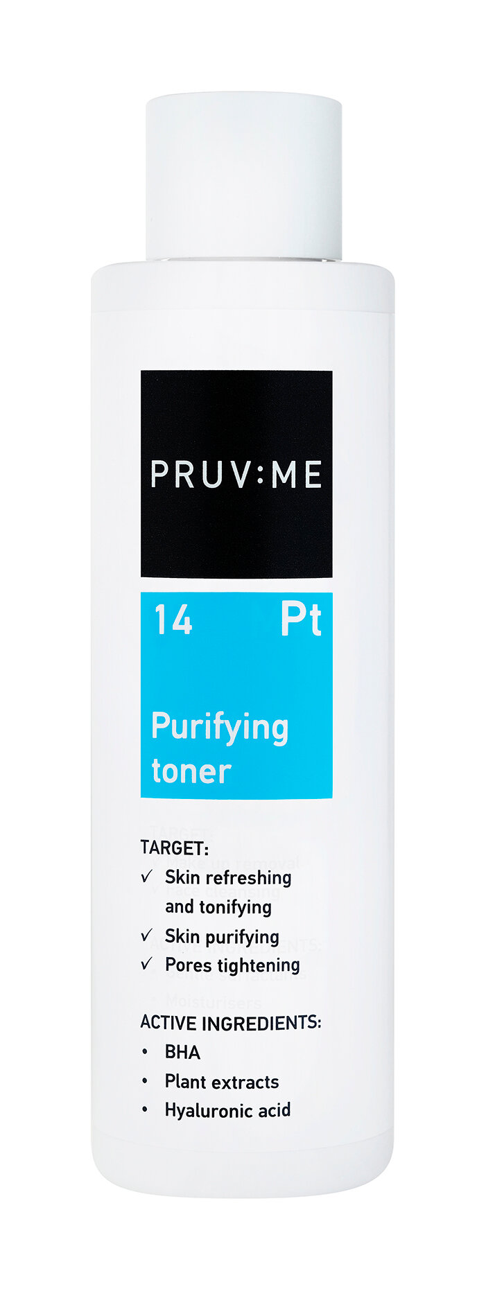 PRUV: ME Pt 14 Purifying toner Тоник для лица с BHA очищающий, 215 мл