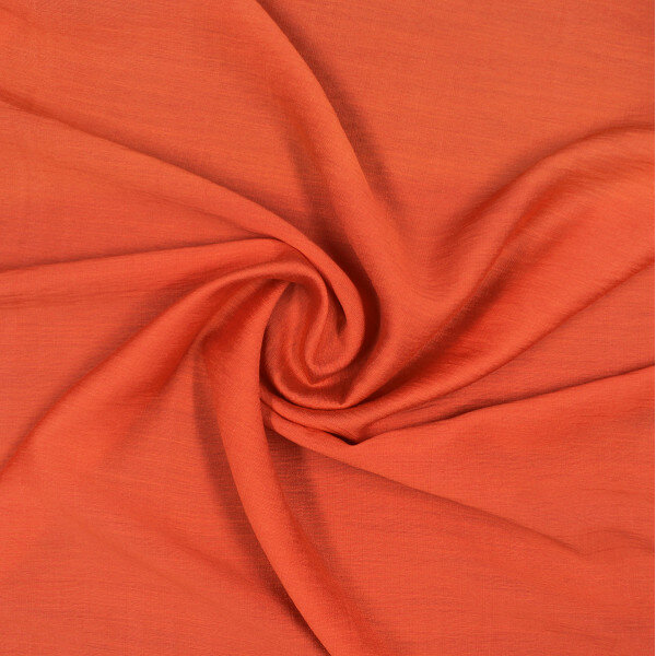 Плательная ткань "Ткани-100", 80/20 вискоза/нейлон, 1 метр, морковная