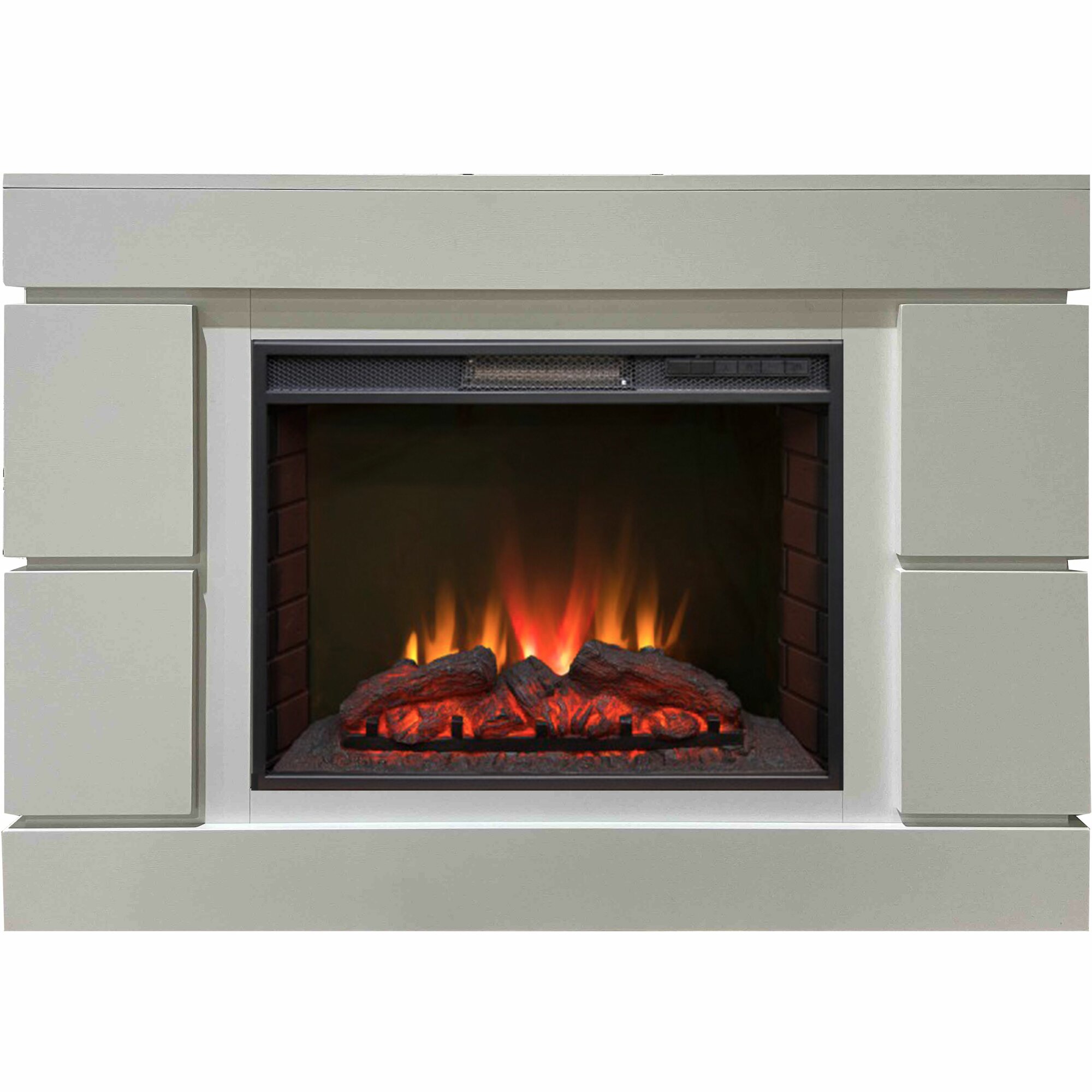 Электрокамин FLAMEKAMIN Норман WT с очагом Sparta 25.5 LED (камин электрический)