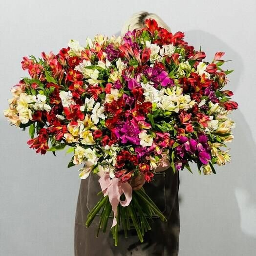 Огромный букет альстремерии 101 шт.