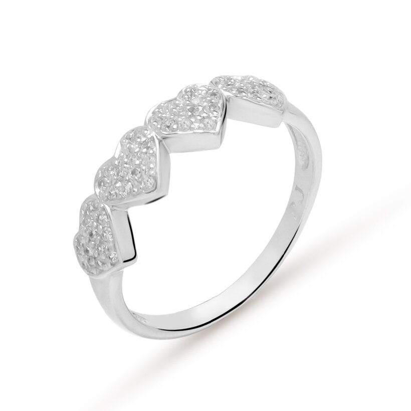 Перстень, серебро, 925 проба, родирование, фианит