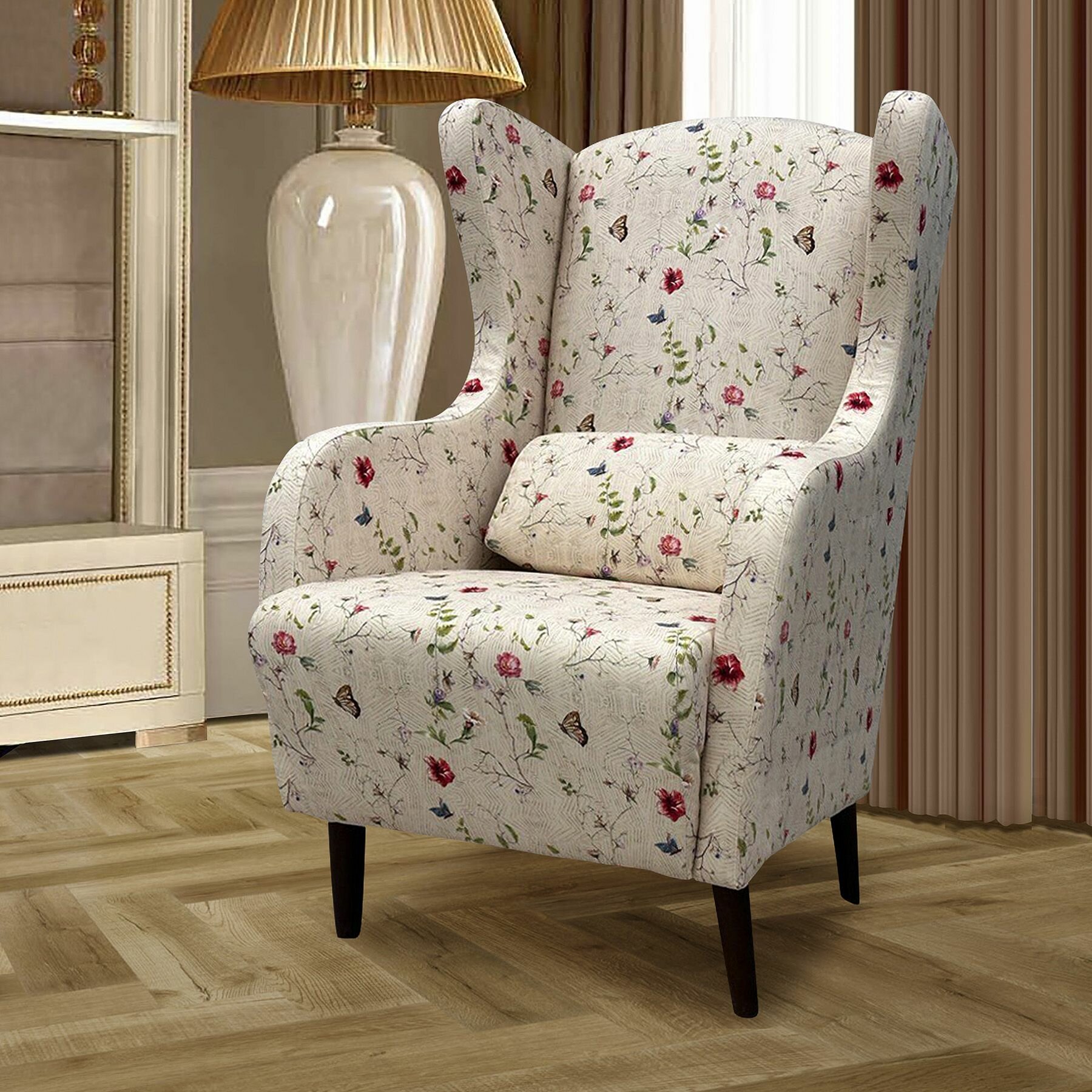 Кресло Фабрика СТД "Уют-5", обивка микровелюром, мягкое, с подлокотниками