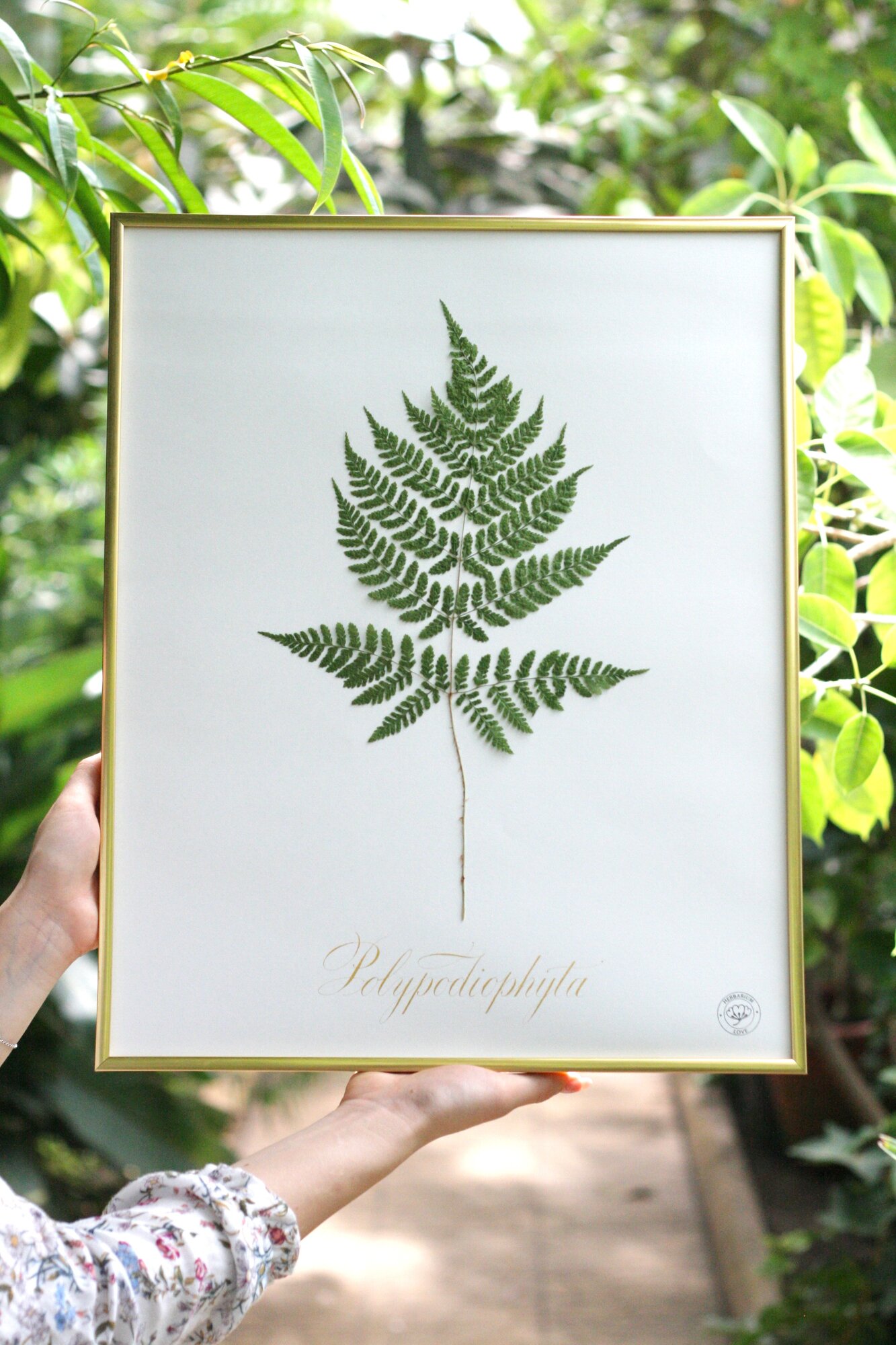 Картина "Папоротник в раме". Панно ручной работы в интерьер зала. Единственный экземпляр