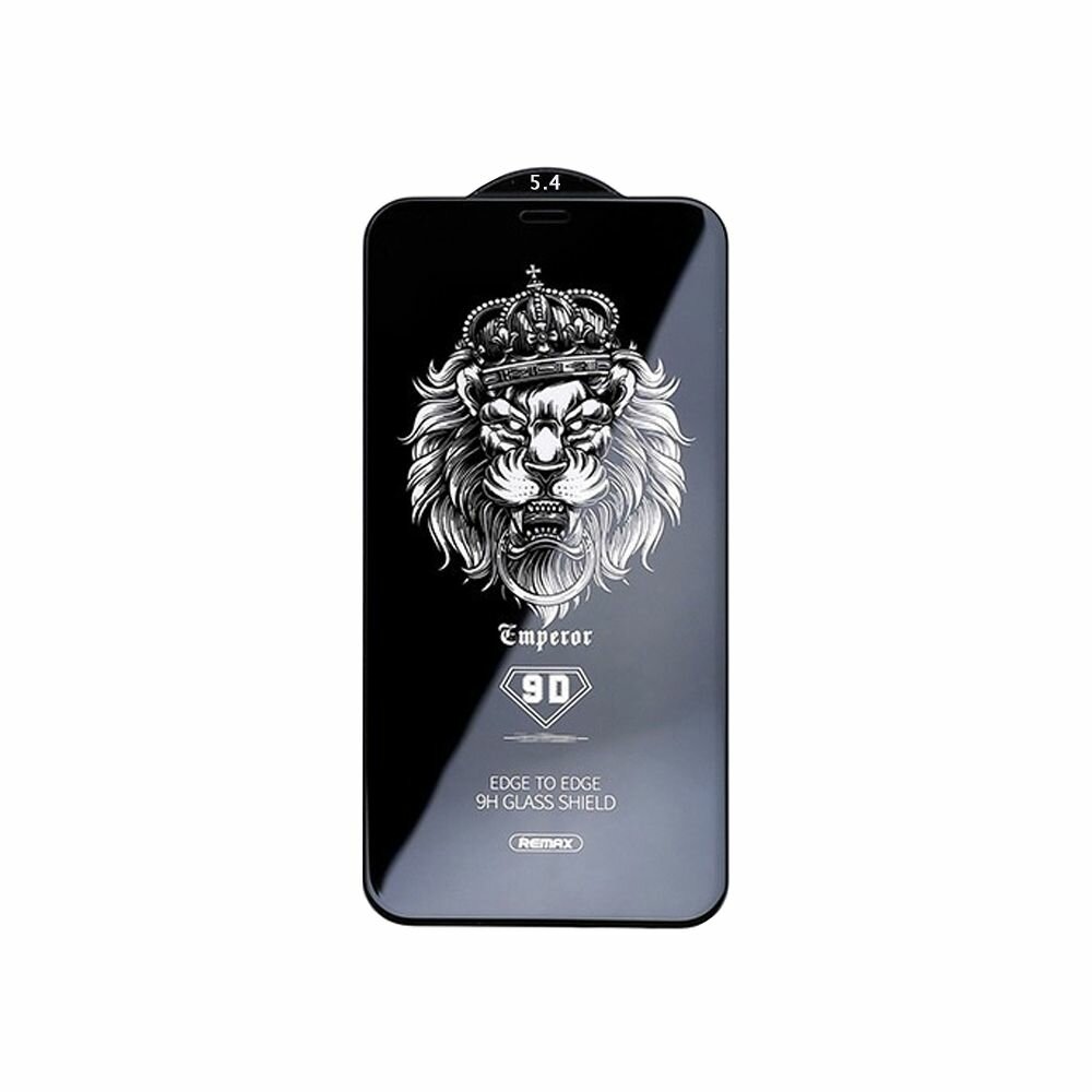 Защитное стекло REMAX GL-32 Emperor на дисплей Apple iPhone 12 Mini, 9D, черная рамка, 0.22мм