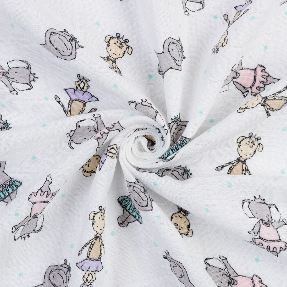Ткань муслиновая отрез 100x125 см 100% хлопок "PEPPY" SMD EMBRACE, Shannon Fabrics, tiny dancer blush/lilac