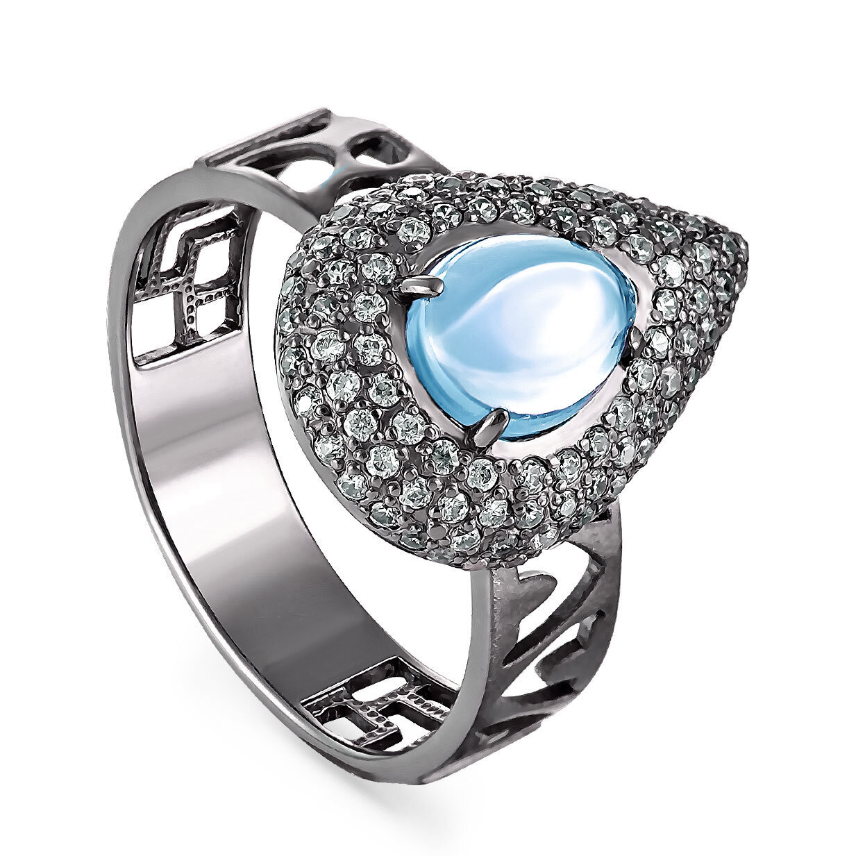 Кольцо тонкое, серебро, 925 проба, ситалл