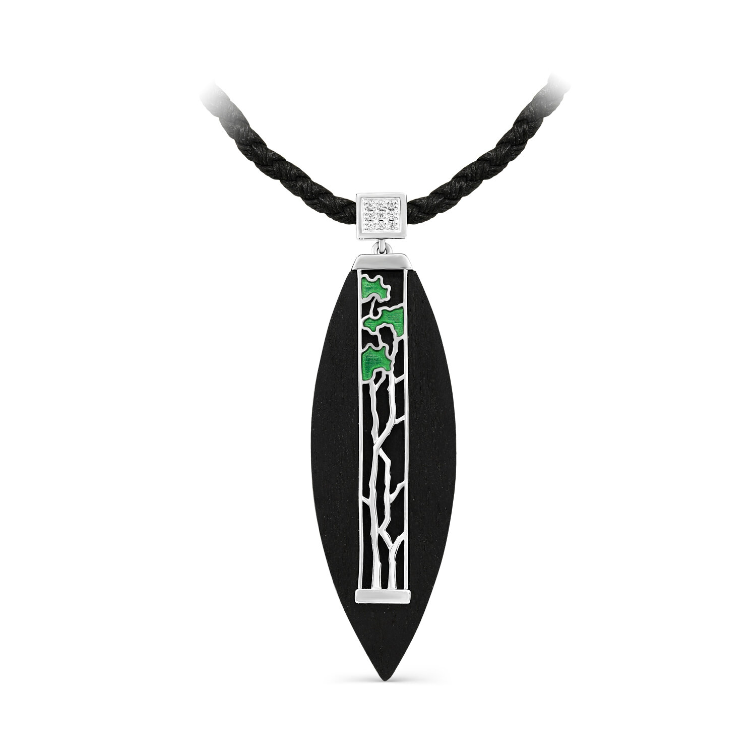 Колье, серебро, 925 проба, родирование, фианит