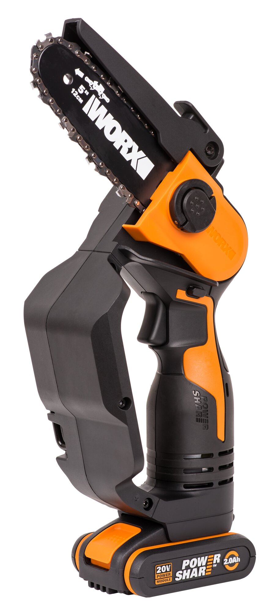 Пила аккумуляторная WORX WG324E 20В, АКБ 2Ач х1, ЗУ 2А, шина 12 см