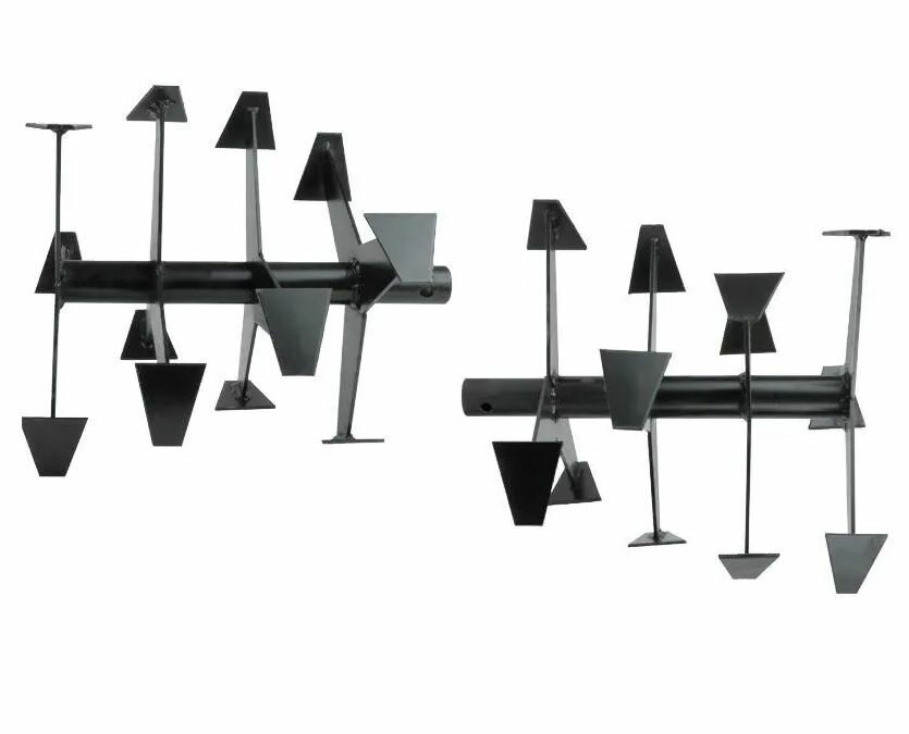 Фрезы - Гусиные Лапки вал 30 мм, 390/355 мм для мотоблока Нева, Ока, Каскад, FORZA, Луч (4 ряда, втулка 85 мм) / 01.02.14.29