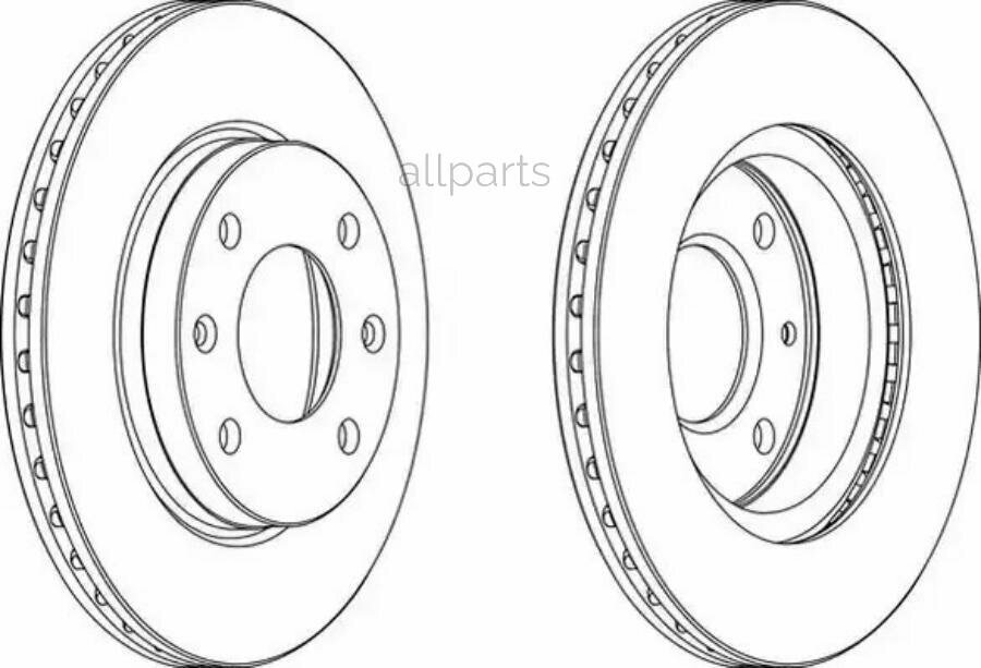 FERODO DDF1541 Ferodo DDF1541 Диск тормозной задний (комплект - 2 шт.)