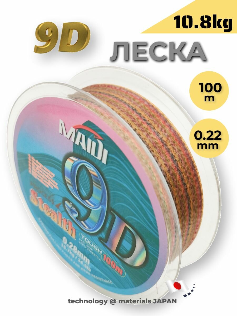Леска рыболовная 9D невидимка хамелеон 100 м