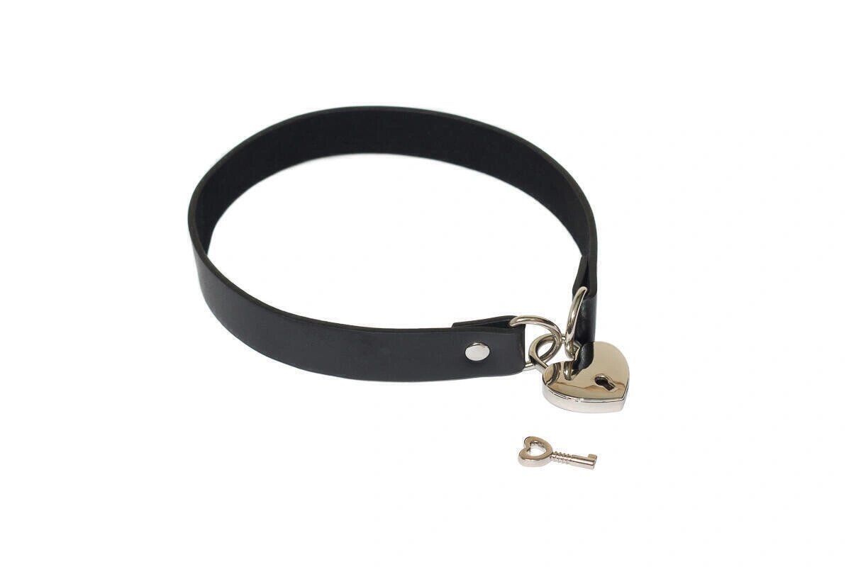Ошейник Lola Games "Party Hard Utopia", ПВХ, металл, черный, серебристый, 2 см