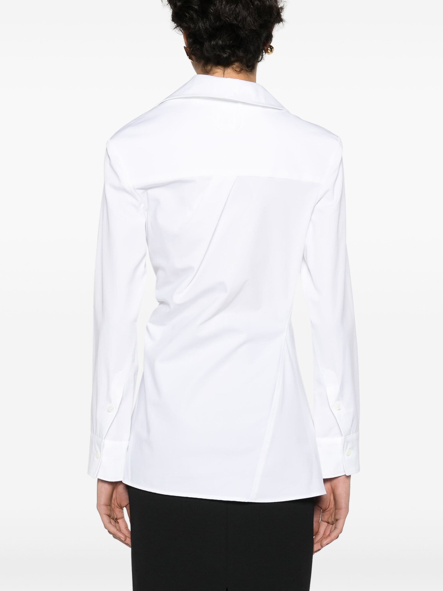 Рубашка Jacquemus La Chemise Pablo, размер 36 EU, бежевый/белый — фото 1