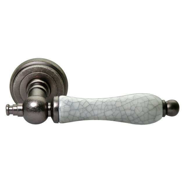 MORELLI Classic 42 ручка дверная керамика античное серебро серый стильная коллекция