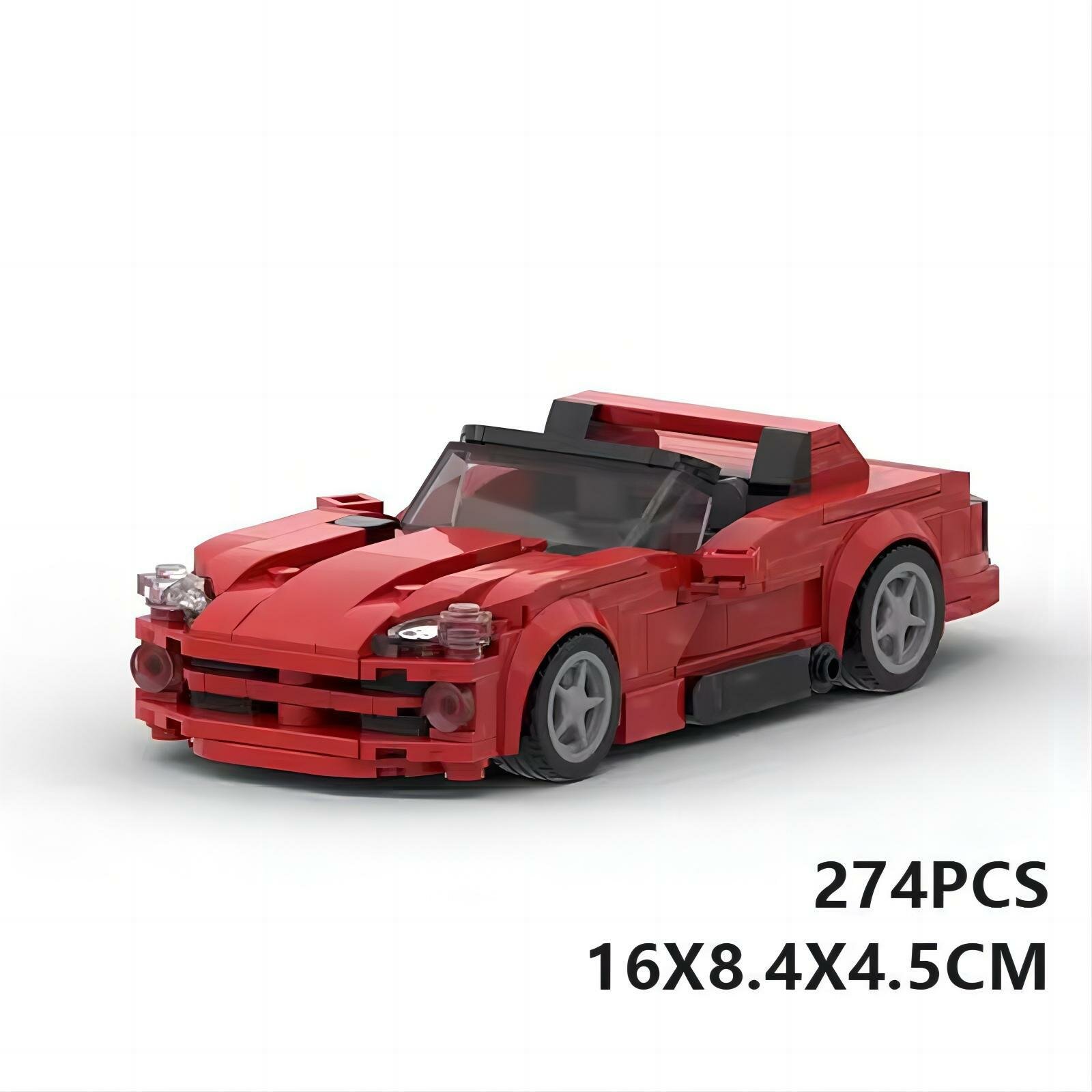 Отечественные конструкторы MOC-157716 Игрушка-кабриолет-суперкар Dodge Viper RT-10 1992 года выпуска