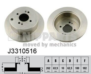 Диск тормозной hyundai accent 05-/getz 02-/i20 08-/kia rio ii 05- задний