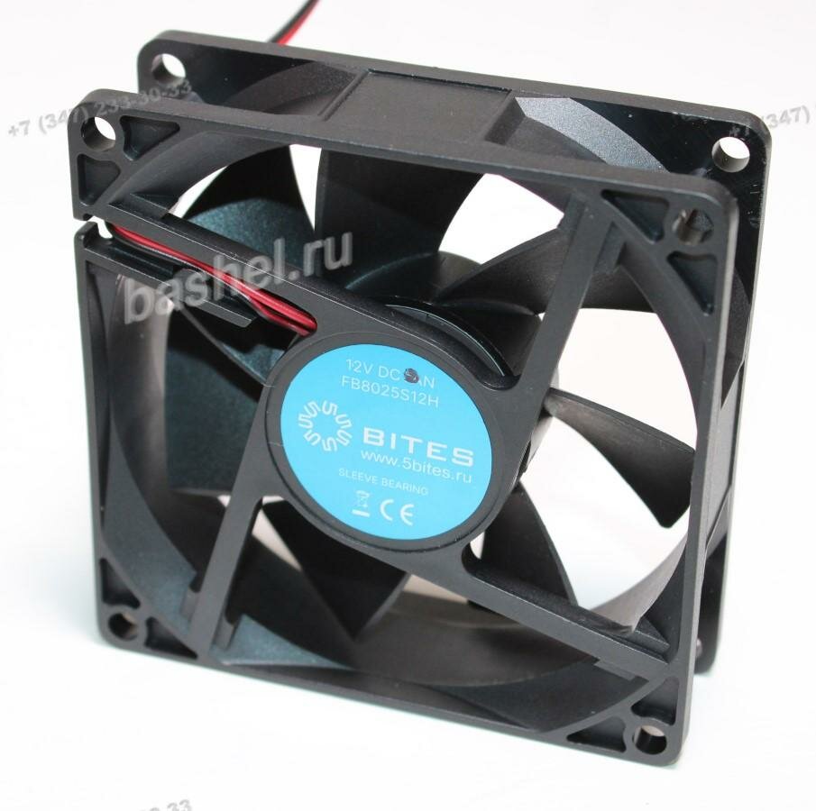 80х80х25мм, FB8025S12H, Вентилятор, 5BITES, 12VDC, 0.19A