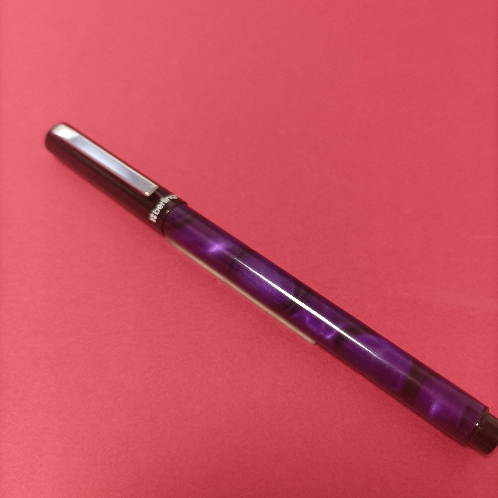 Ручка шариковая подарочная "Fantasy" 0.7 мм, синяя, фиолетовый акрил