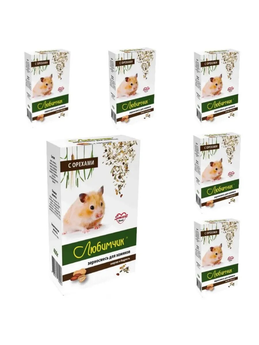 Корм для хомяков с орехами 6шт х 400 гр