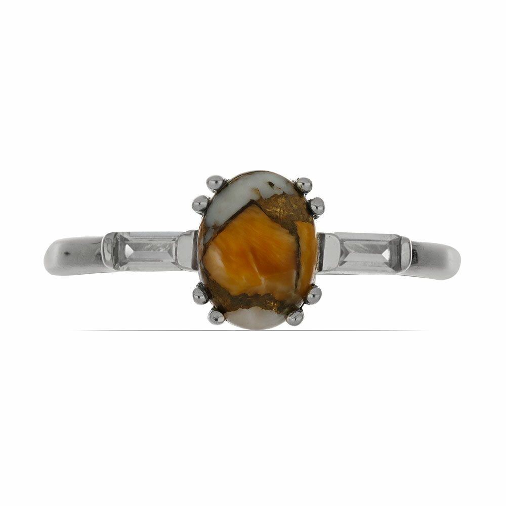 Кольцо, серебро, 925 проба, родирование, фианит, бирюза