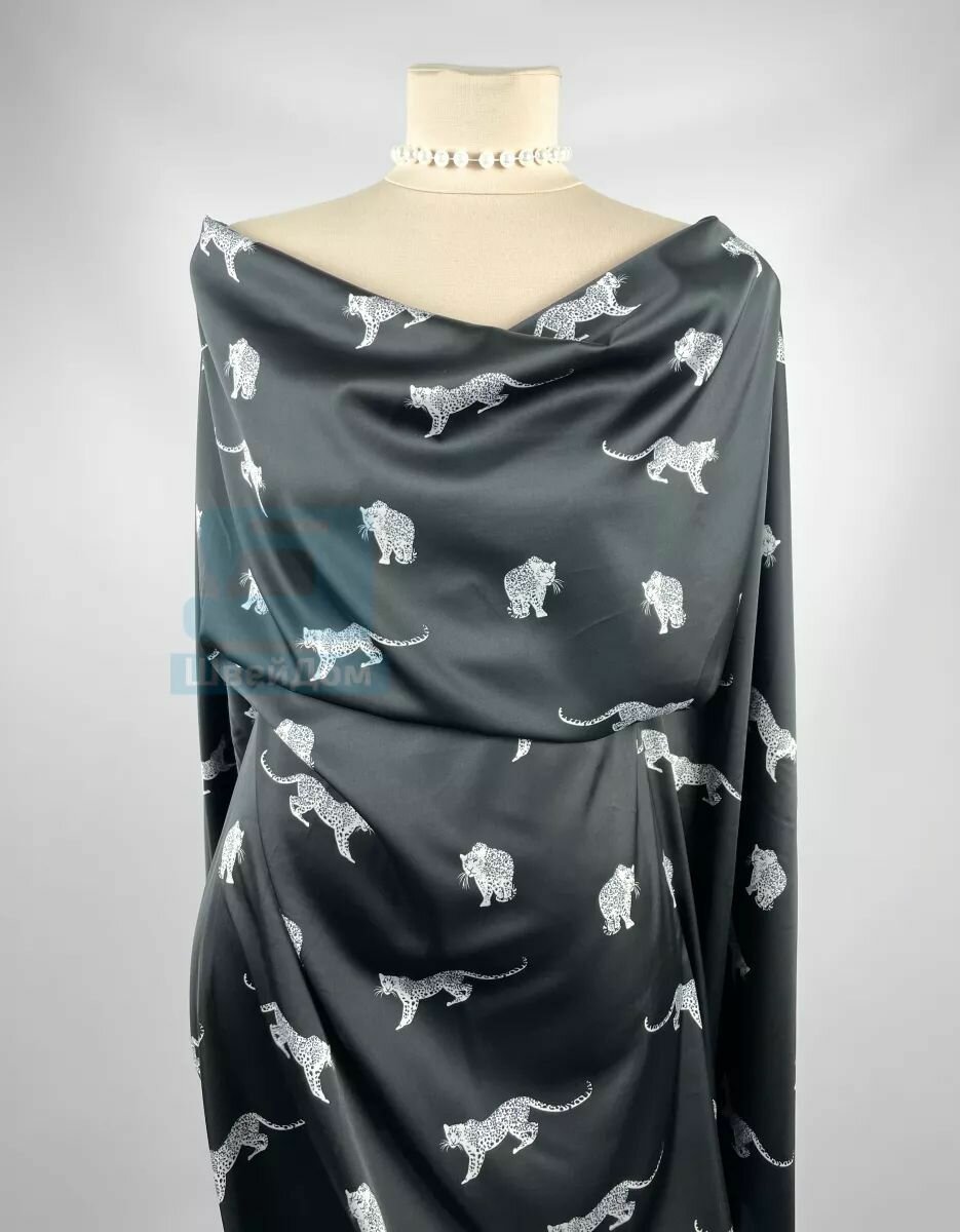 Ткань Шелк "Сафари", 97% п/э, 3% эластан, ширина 150 см, 1 м