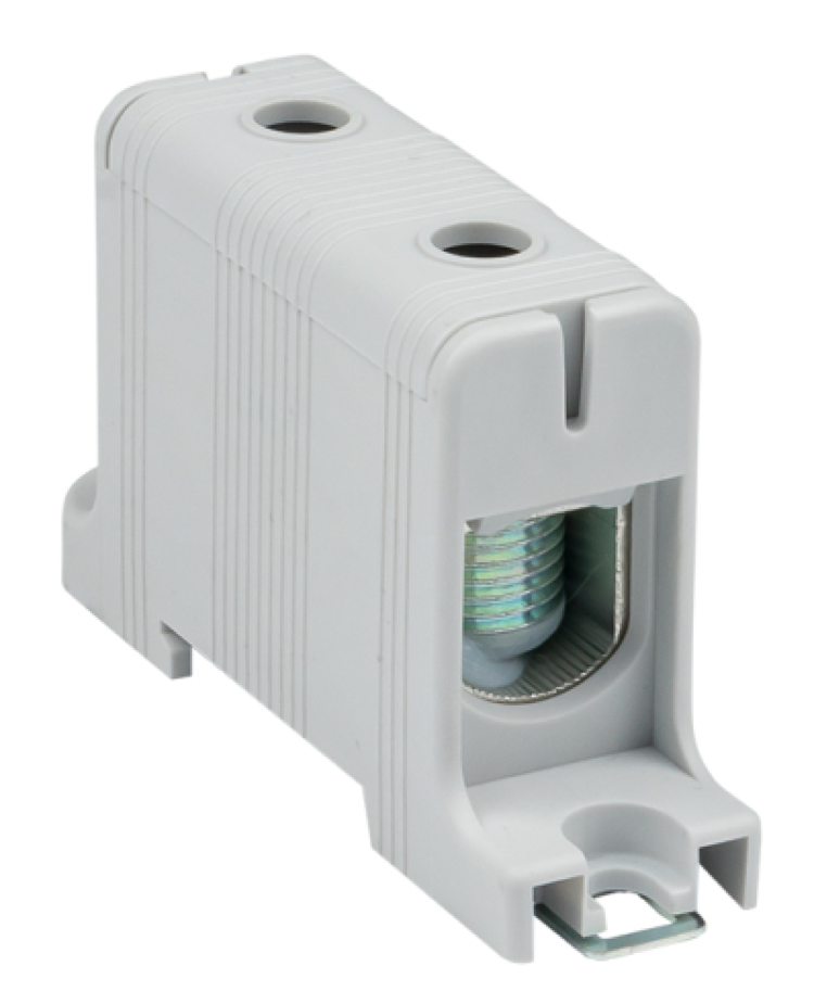 Клемма для проводов EKF / ЕКФ PROxima КСВ 16-95 силовая вводная, огнестойкий полиамид, 245А, 86х24мм, серый, 1шт. / зажим