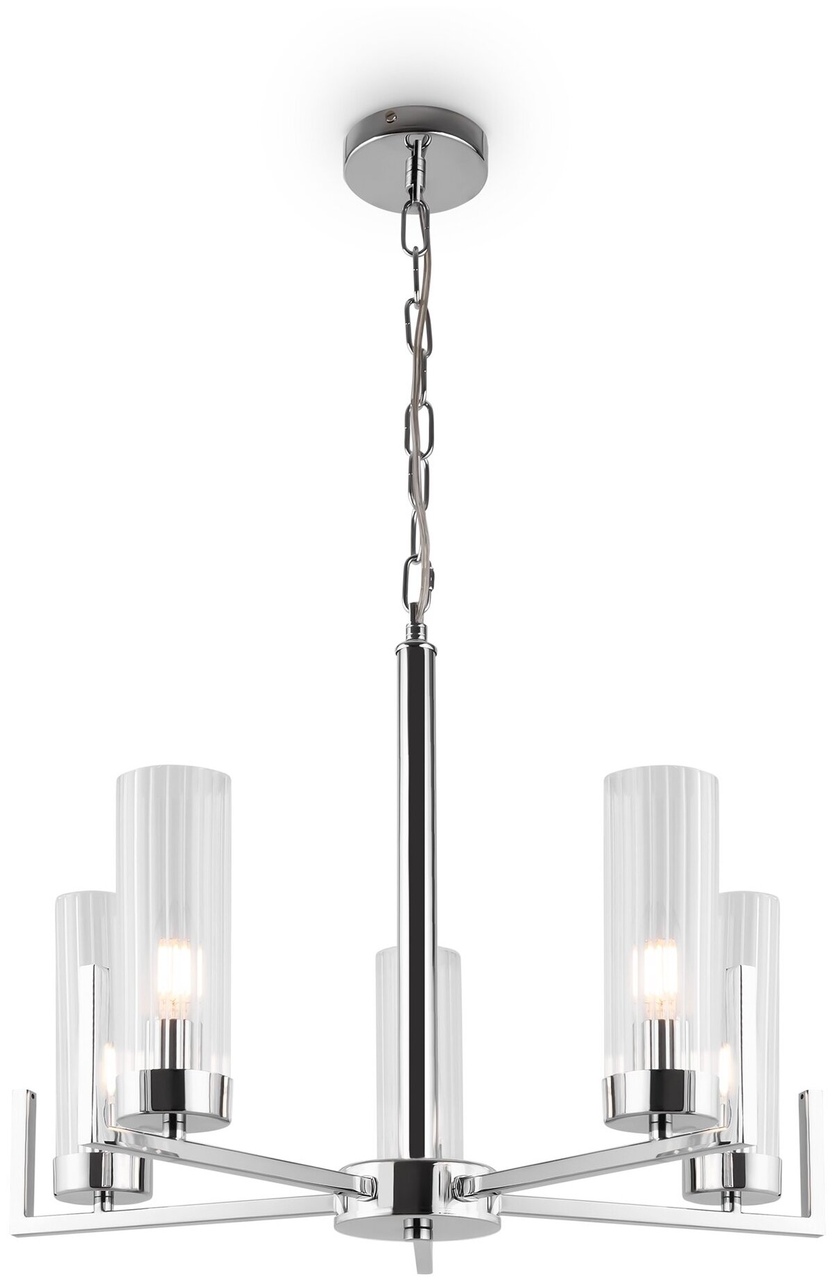 Подвесная люстра Freya Adeline FR5214PL-05CH_MY, E14, 300 Вт, металл, стекло, хром