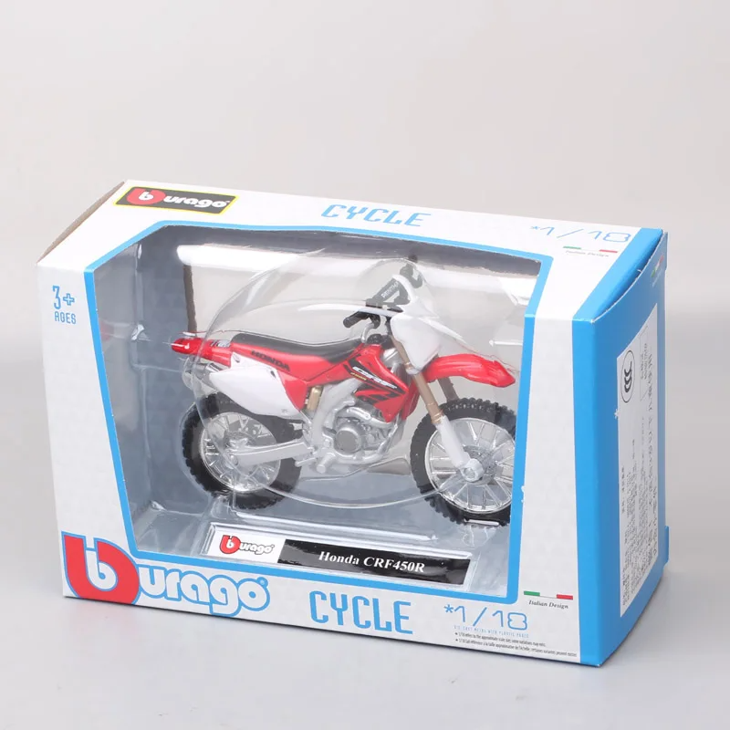 Мотоцикл Bburago 1:18 Honda CRF450R 18-51000