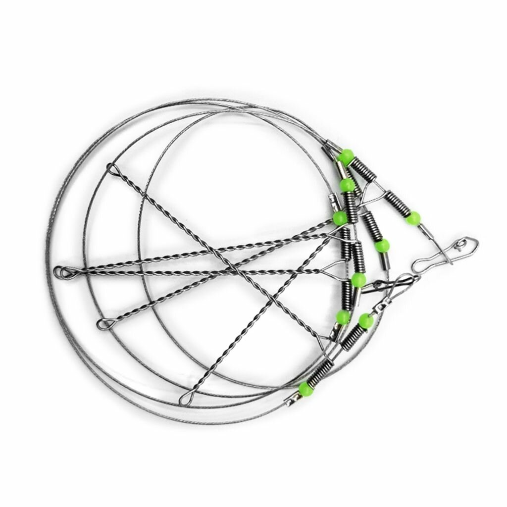 10 кусков стальной проволоки, балансировочный крючок для ловли на крючок, 5 комплектов