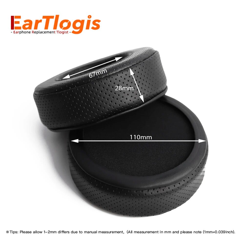 Кожаные амбушюры EarTlogis 70 мм 90 мм 100 мм 105 мм 110 мм 110mm