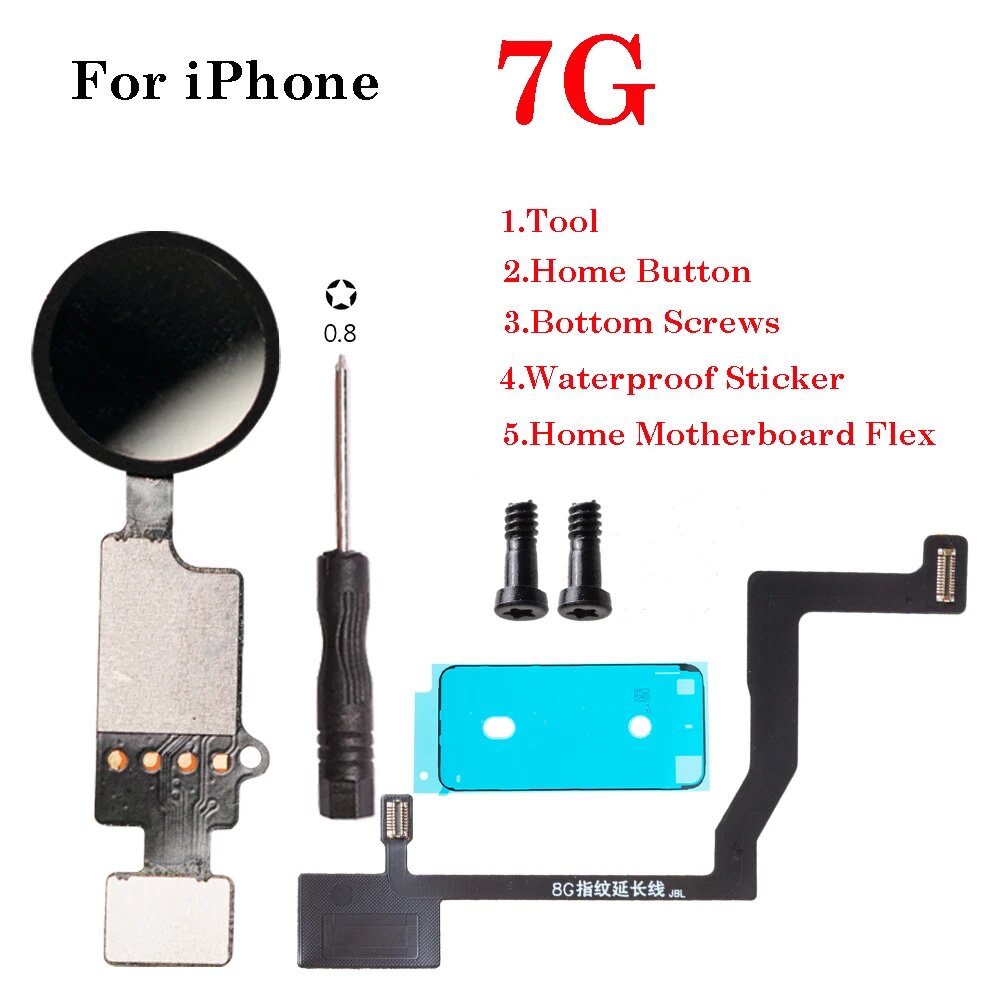 Водонепроницаемый + универсальная кнопка «Домой» + домашний Touch ID, кнопка возврата отпечатков пальцев, разъем для материнской платы, гибкий кабель для iPhone 7, 8 Plus