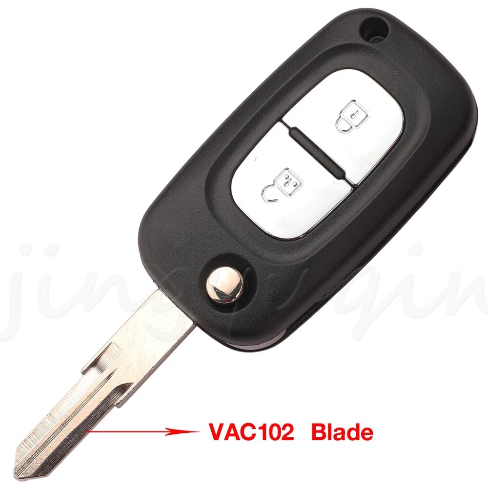 Jingyuqin 2/3 кнопочный складной Выкидной пульт дистанционного управления оболочка автомобильного ключа для Renault Fluence Clio Megane Kangoo Fob VA2 VAC102 лезвие